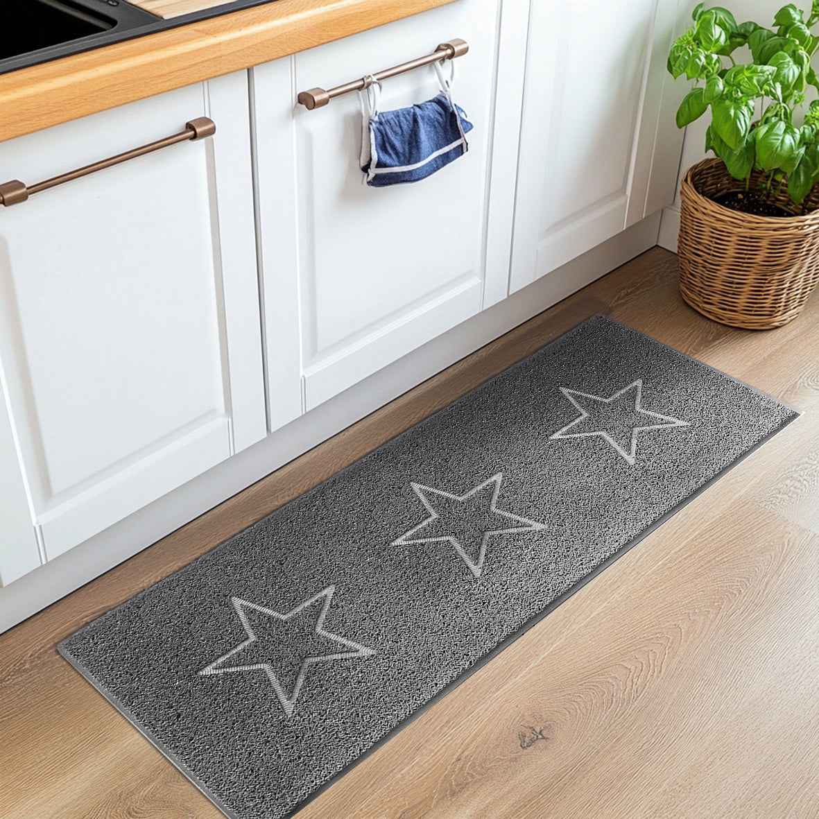 Embossed Triple Star Long Runner Mat 150cm x 60cm | Multiple Colours ...