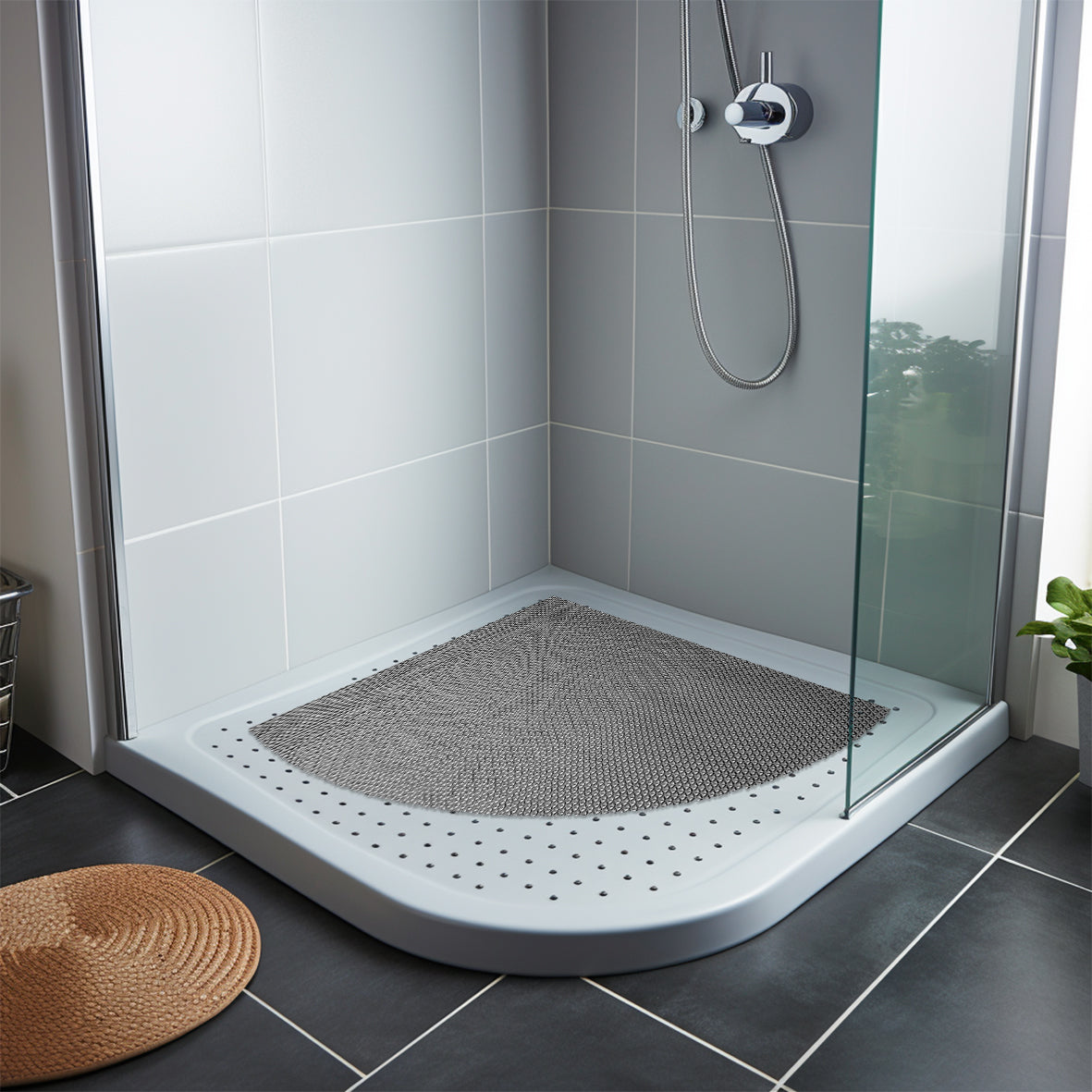 Reversible Dual-Colour Shower Mat - Quadrant Shower – Nicoman.co.uk