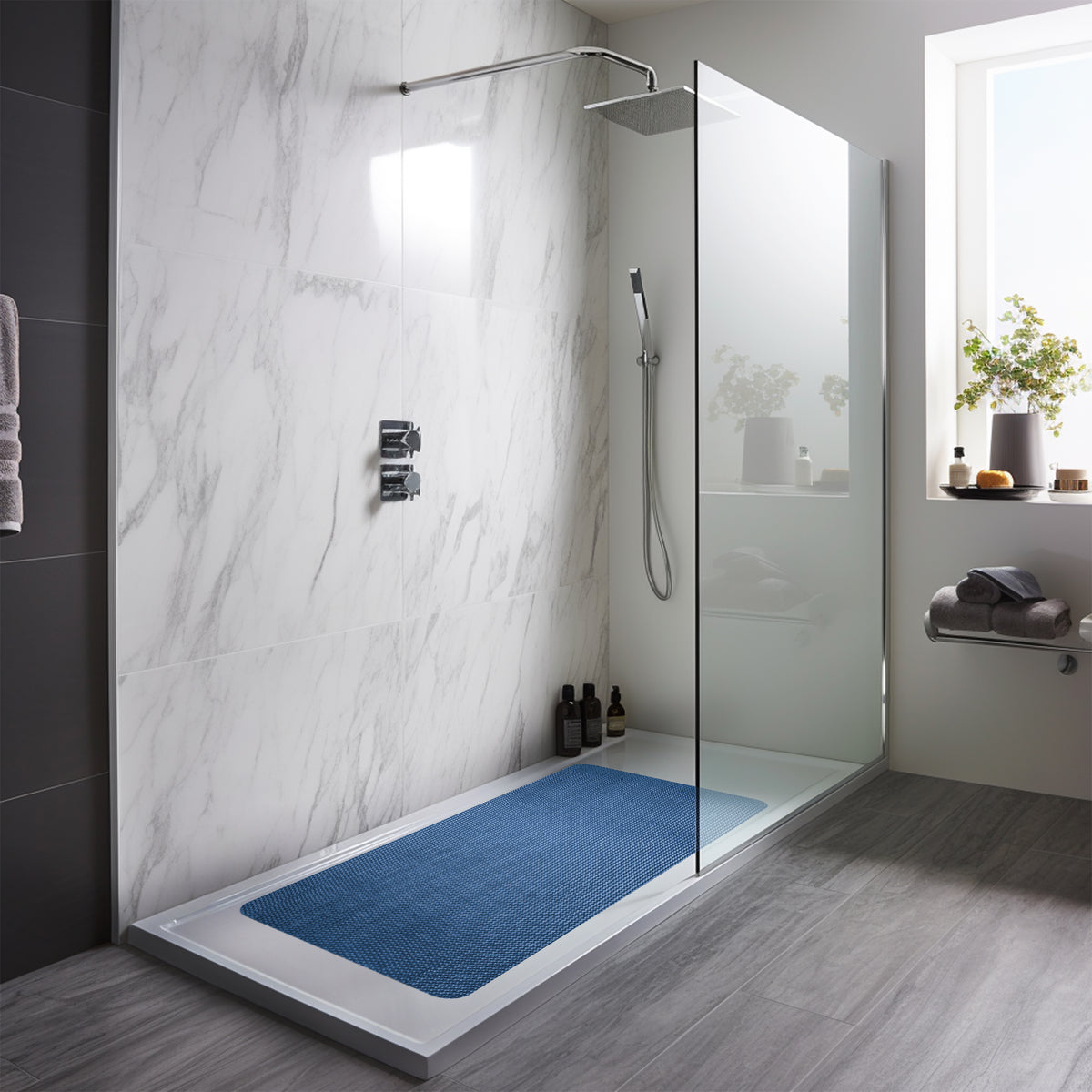 Nicoman Reversible Dual-Colour Shower Mat Bathroom Anti-Slip Mat ...