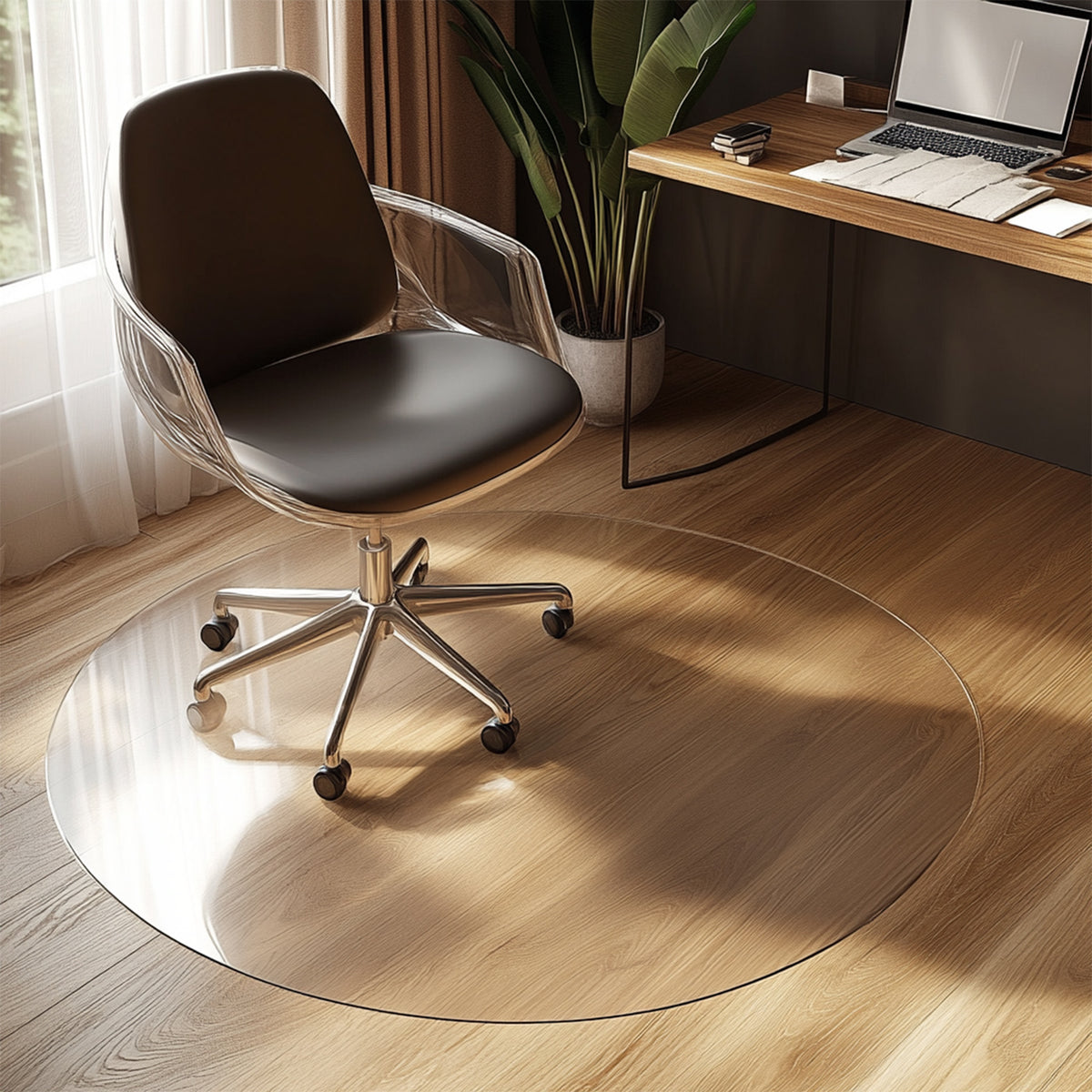 Round Chair Mat for Hard Floors - Durable Floor Protection – Nicoman.co.uk