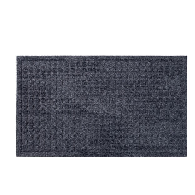 Eco Friendly Waffles Pattern Door Mat - Grey | Nicoman.co.uk