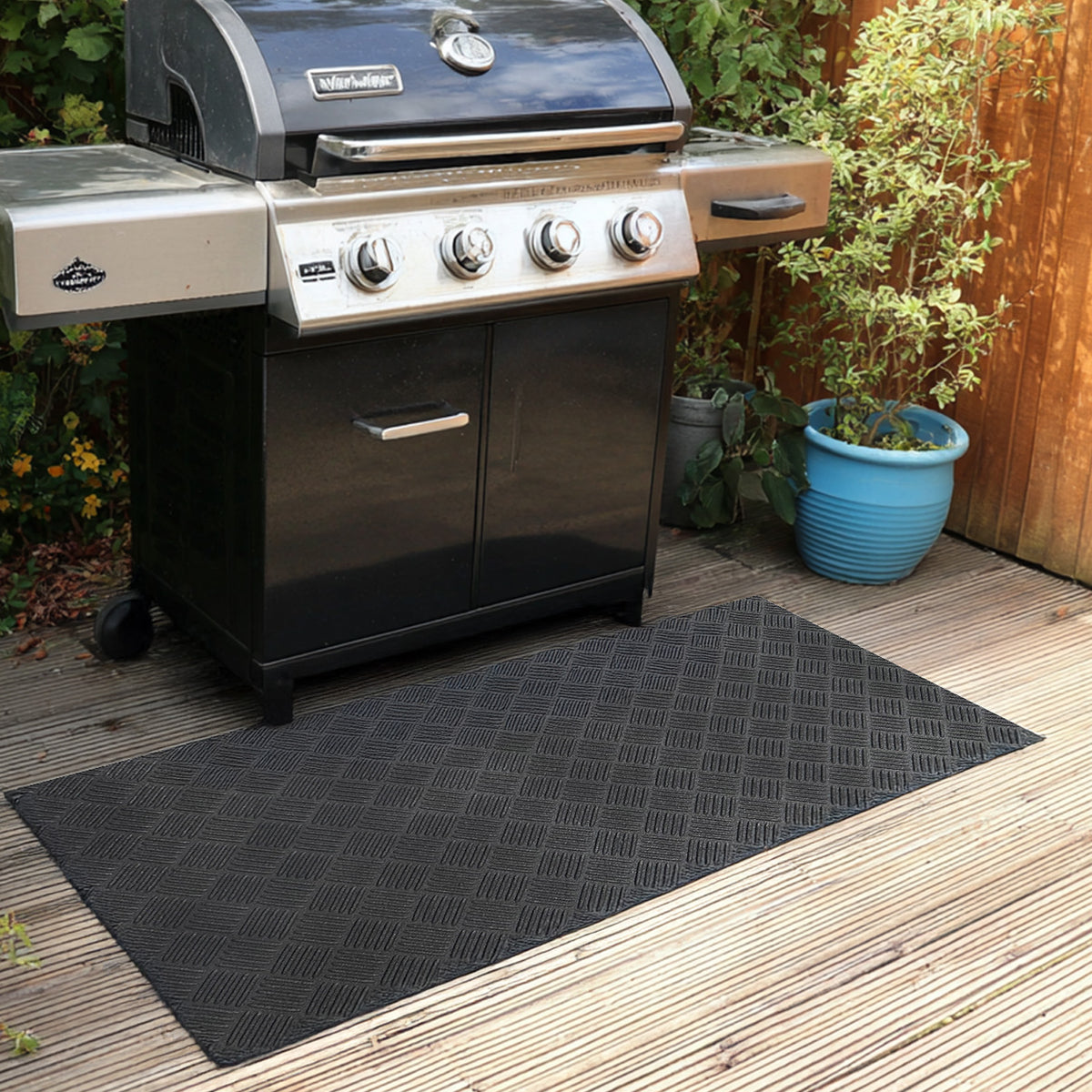 Recycled Rubber BBQ Floor Protection Mat - Custom Sizes – Nicoman.co.uk