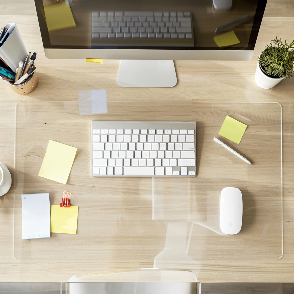 PVC Clear Desk Mat Table Cover | Sizes 60x30 to 120x100 cm – Nicoman.co.uk