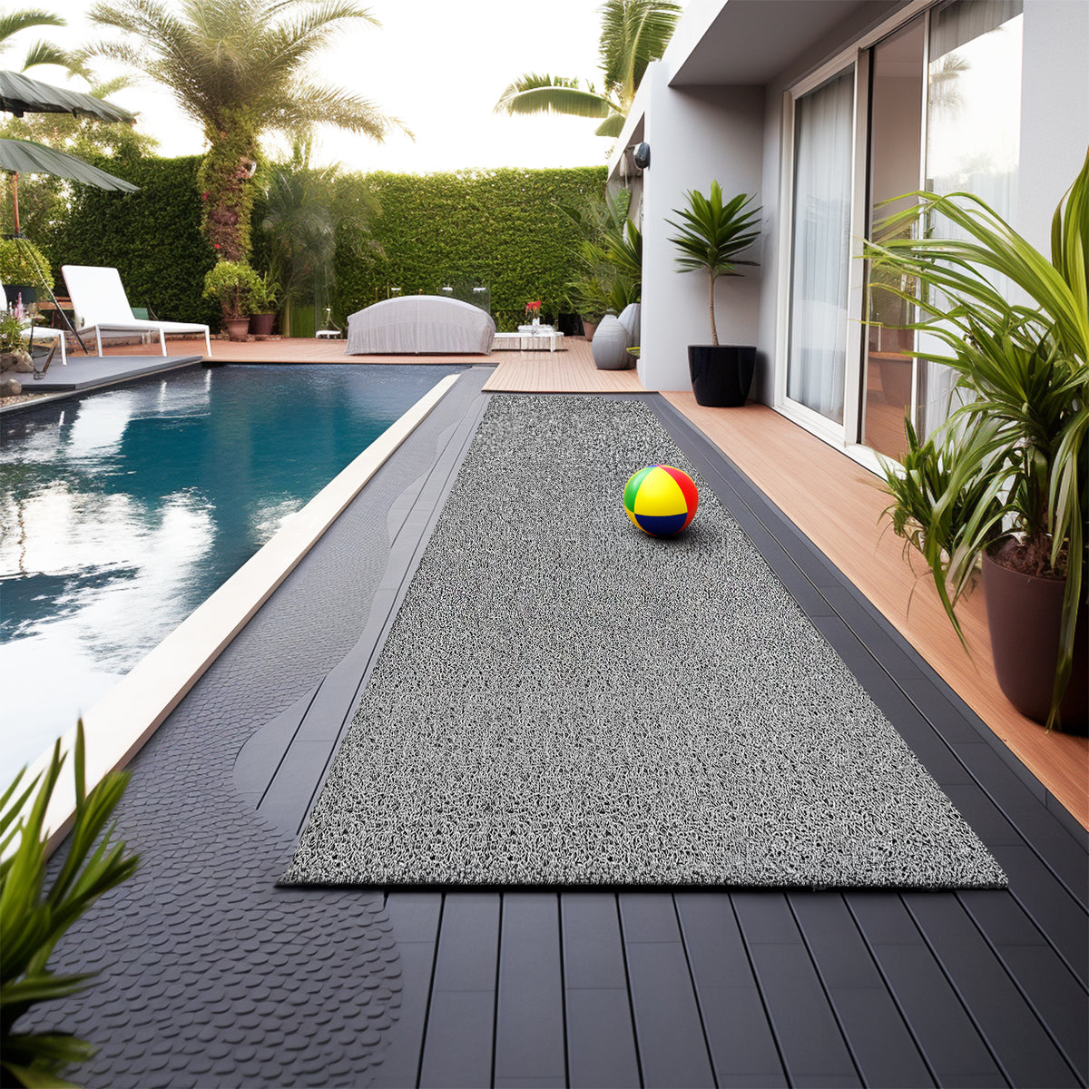 Non Slip Spaghetti Drainage Indoor/Outdoor Rubber Swimming Pool Matting ...