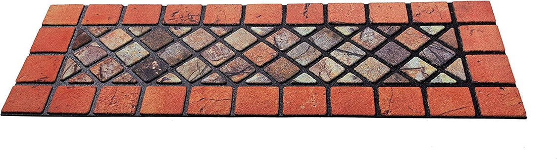 Eco-Friendly Rubber Step Mat with Red Border - Durable and Sustainable ...